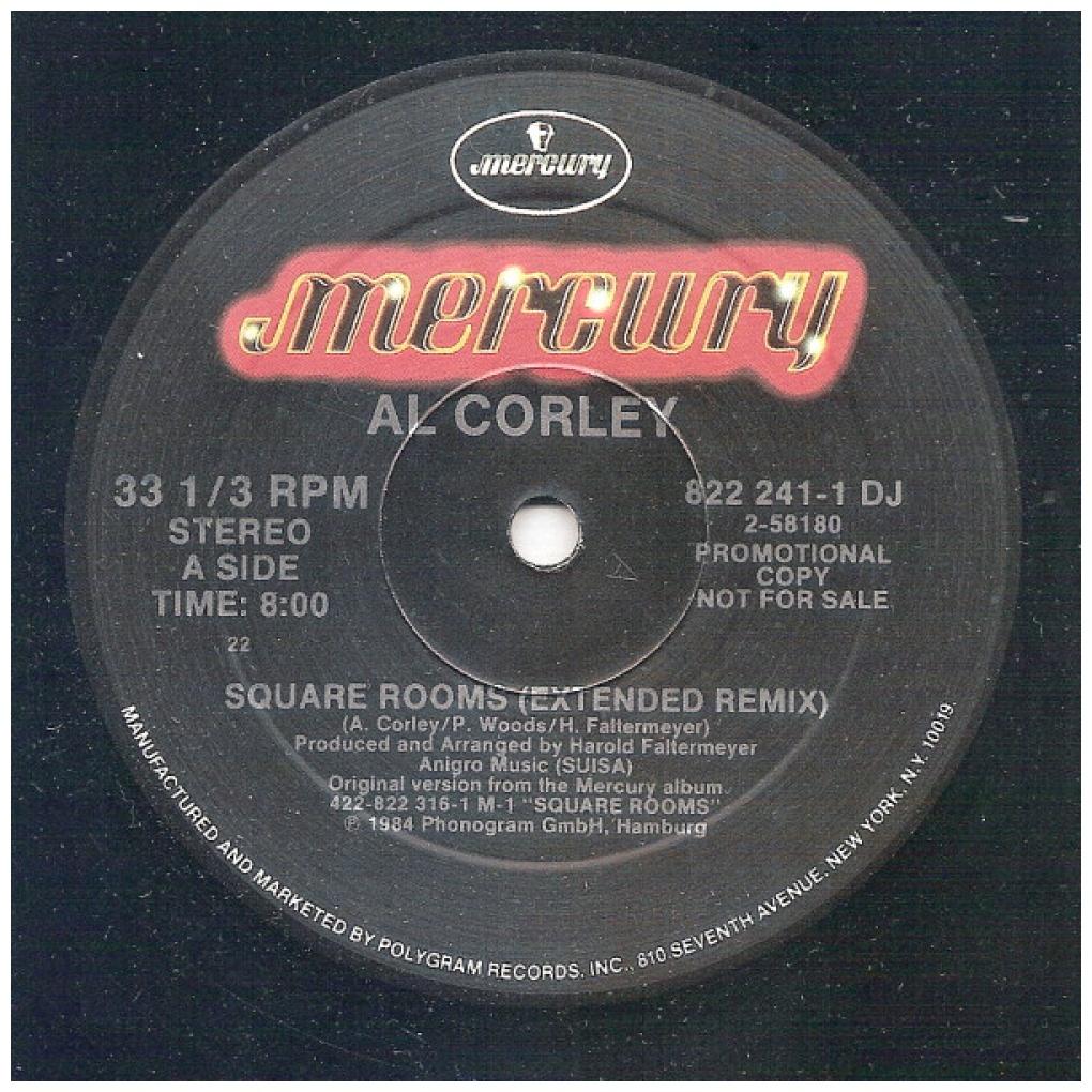 AL CORLEY - SQUARE ROOMS (PROMO COPY) | 12" MAXI SINGLE VINILO USADO ...