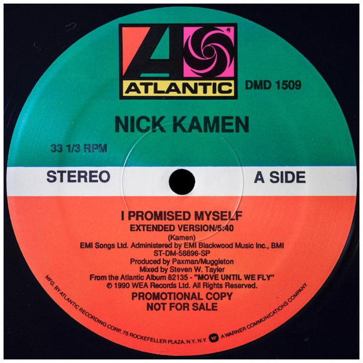 NICK KAMEN - I PROMISE MYSELF (PROMO COPY) | 12" MAXI SINGLE VINILO US ...